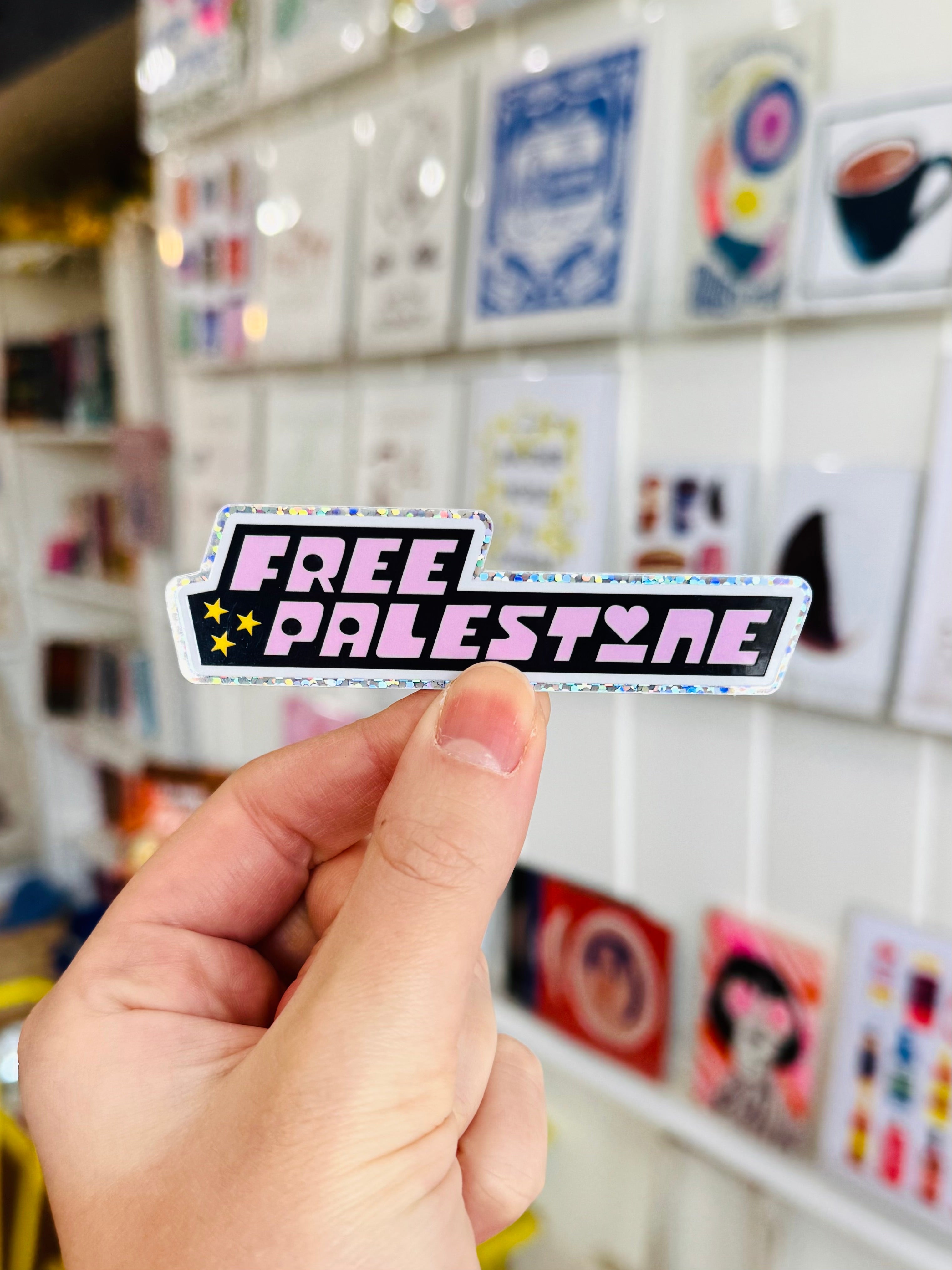 Free Palestine PPG Glitter Sticker – Overseasoned