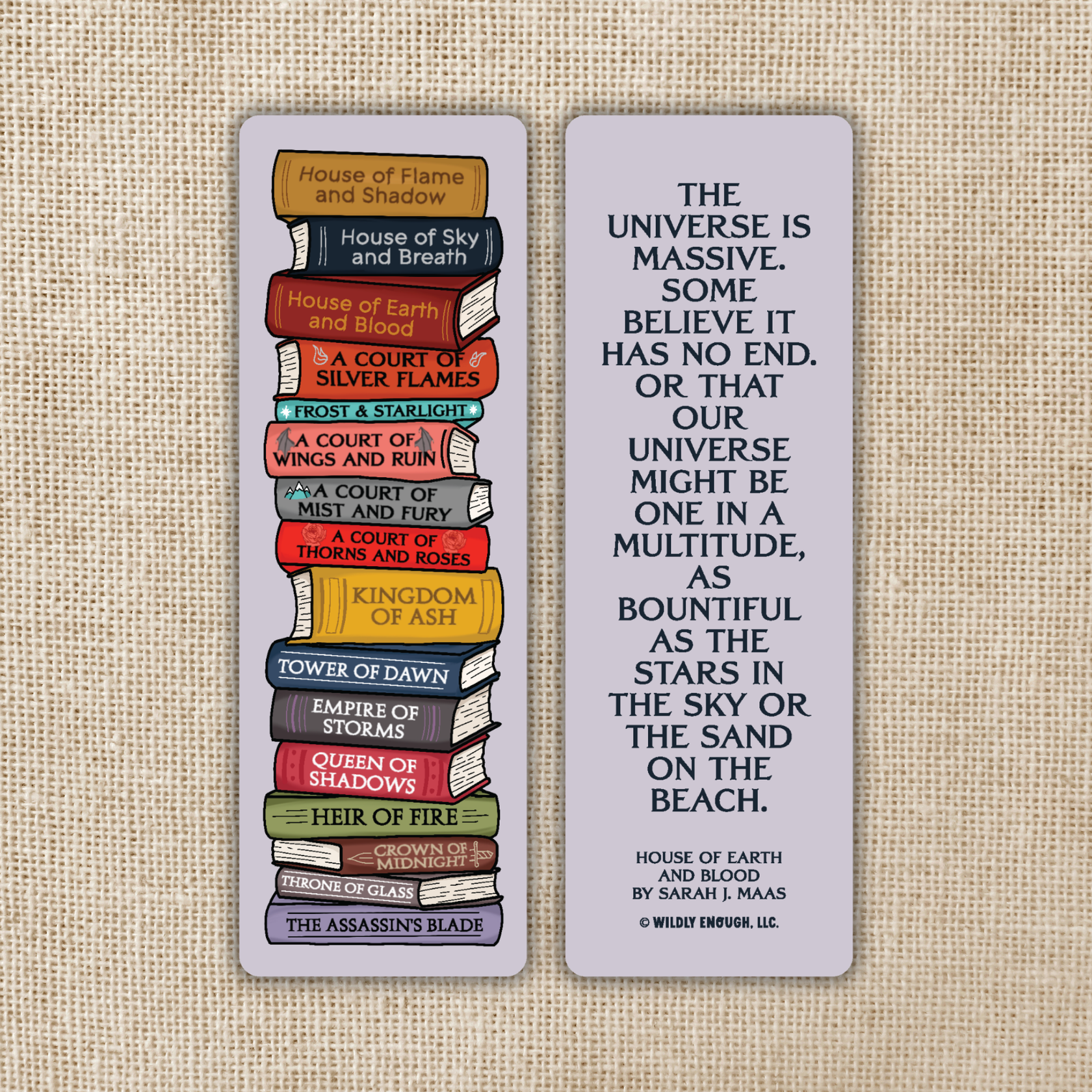 Wildly Enough - Sarah J. Maas Book Stack Bookmark – Overseasoned